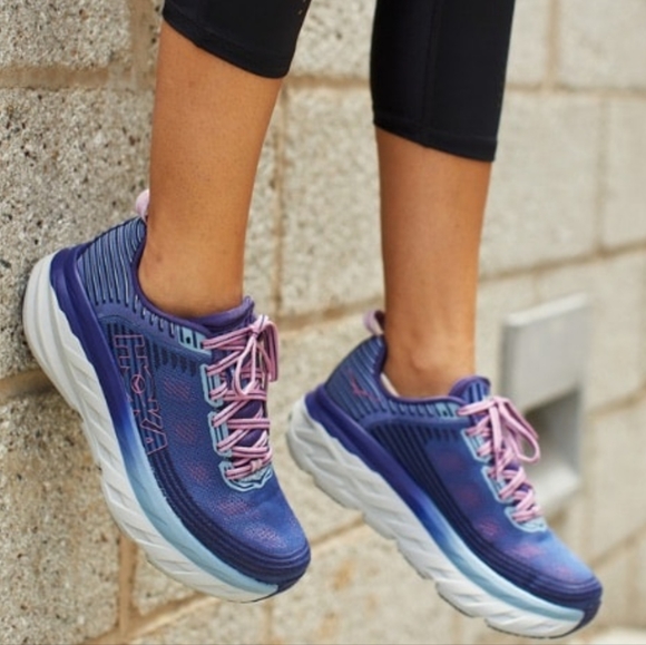 Hoka One One | Shoes | Hoka One One Purple Blue W Bondi 6 Lace Up ...